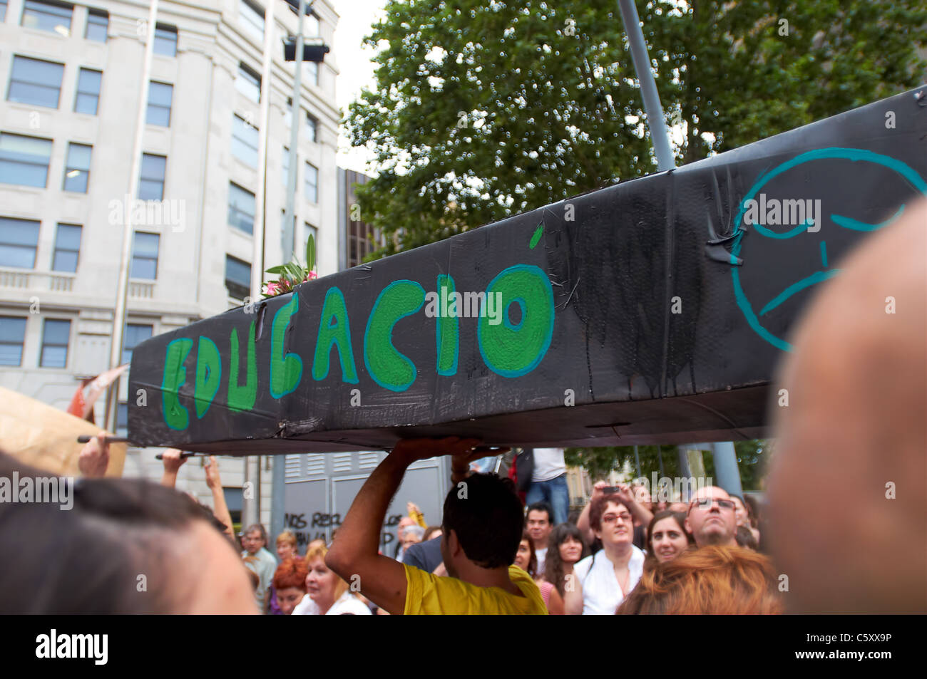 -Spanish Revolution- Demonstration 15M Movement in Barcelona, Spain ...