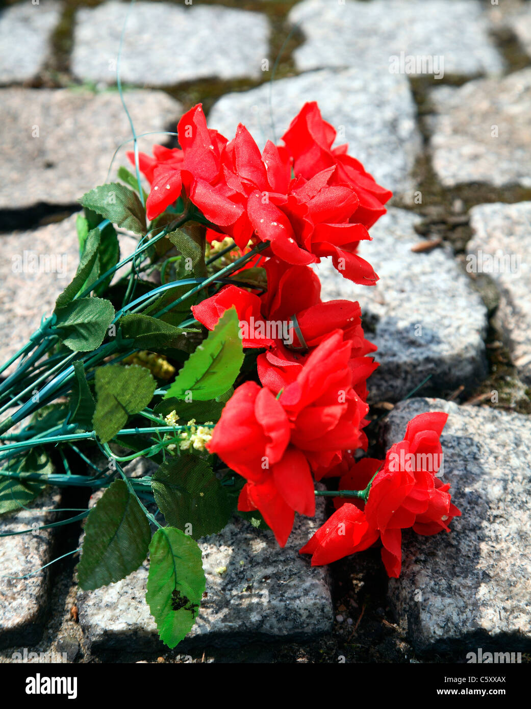 flowers at Auschwitz Stock Photo - Alamy
