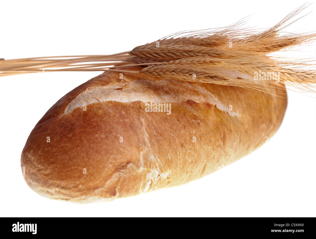 Image of a Loaf of Bread on white background Stock Photo - Alamy
