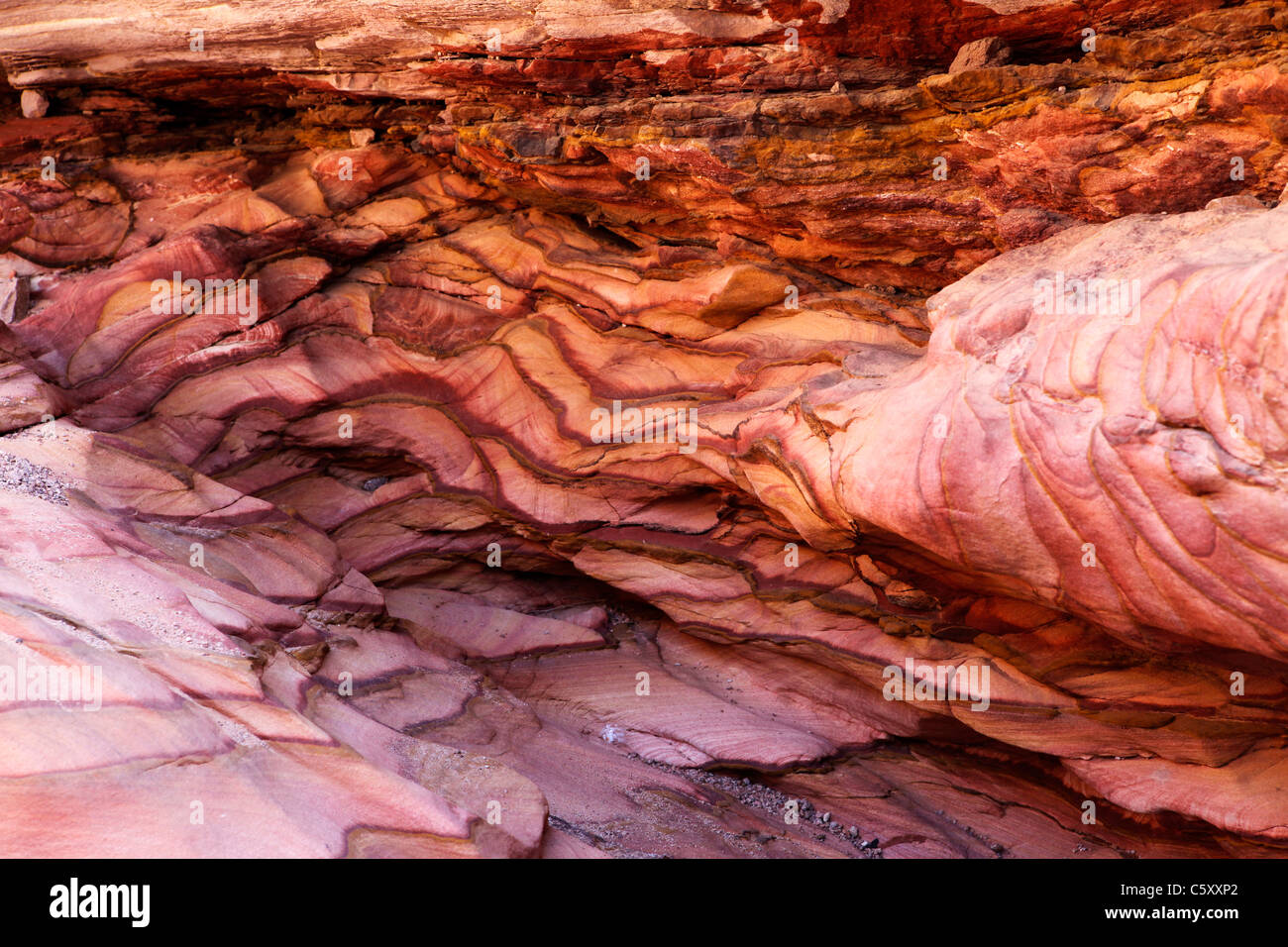 Detail from the Coloured Canyon on the Sinai Peninsula in Egypt Stock ...