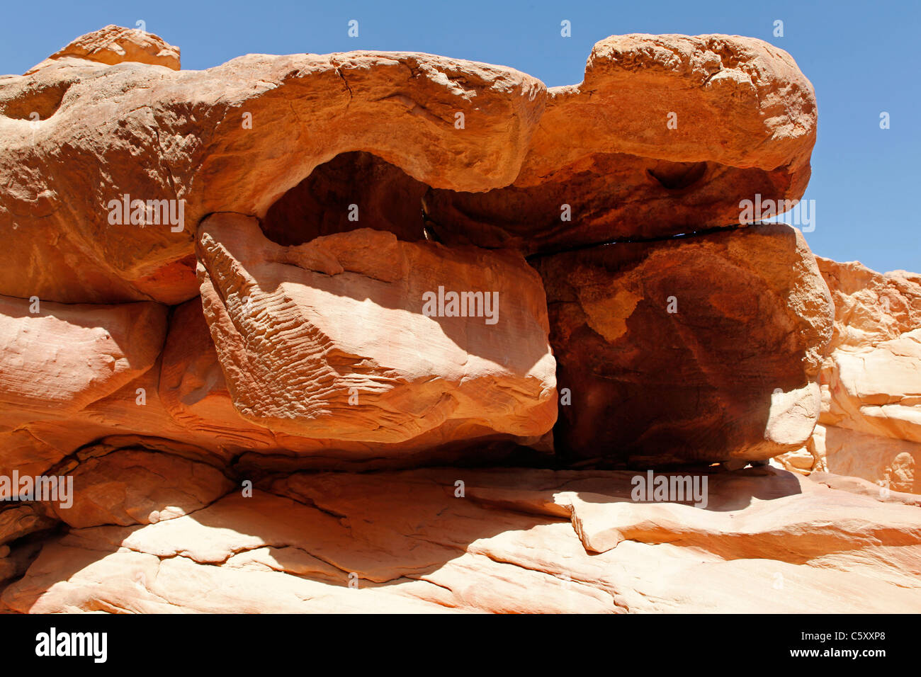 Eroded rocks in the Coloured Canyon on the Sinai Peninsula in Egypt ...