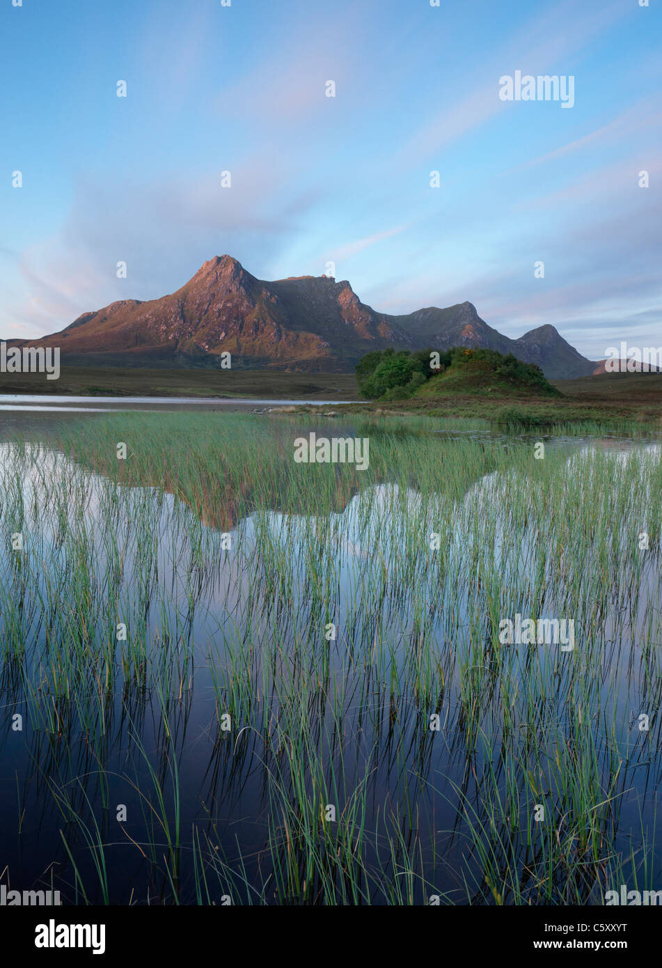 Ben Loyal and Lochan Hakel, near Tongue, Sutherland, Highland, Scotland ...