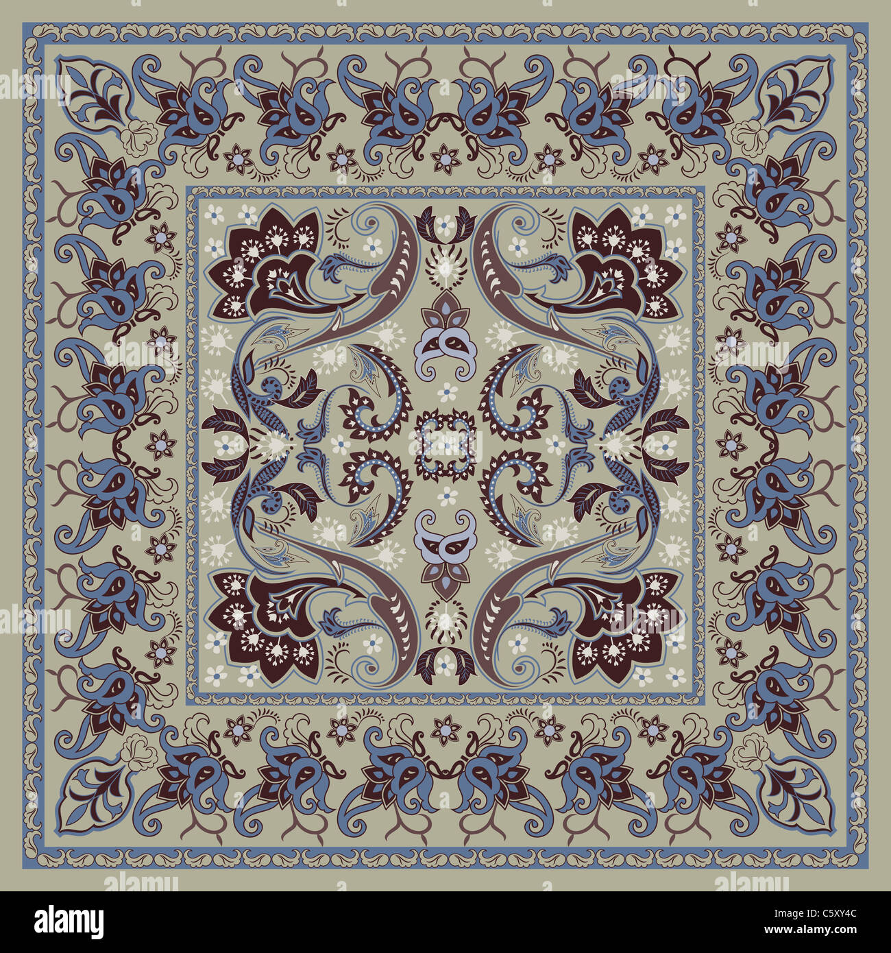 Classical Bandana Pattern Design Stock Photo - Alamy