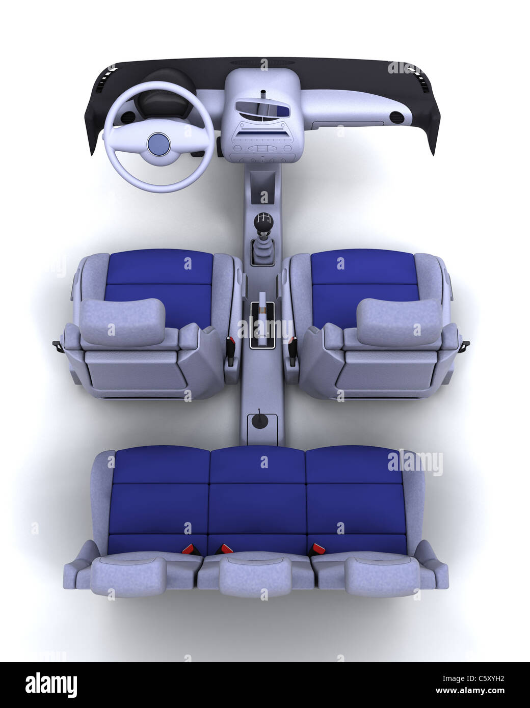 3D render of a contemporary car interior Stock Photo - Alamy