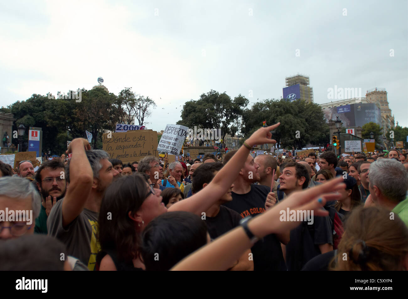 -Spanish Revolution- Demonstration 15M Movement in Barcelona, Spain ...