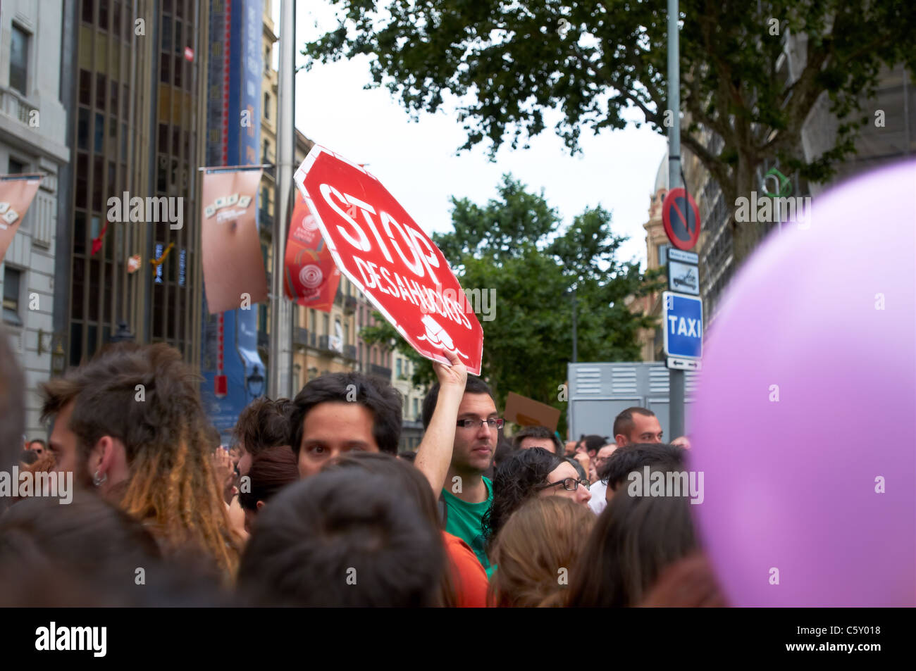 -Spanish Revolution- Demonstration 15M Movement in Barcelona, Spain ...