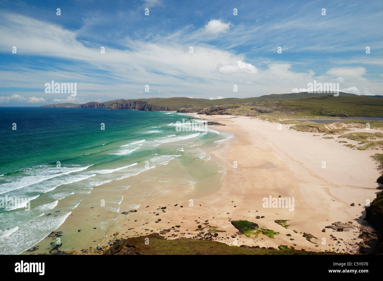 Sandwood Bay, Sutherland, Highland, Scotland, UK. Viewed from the south ...