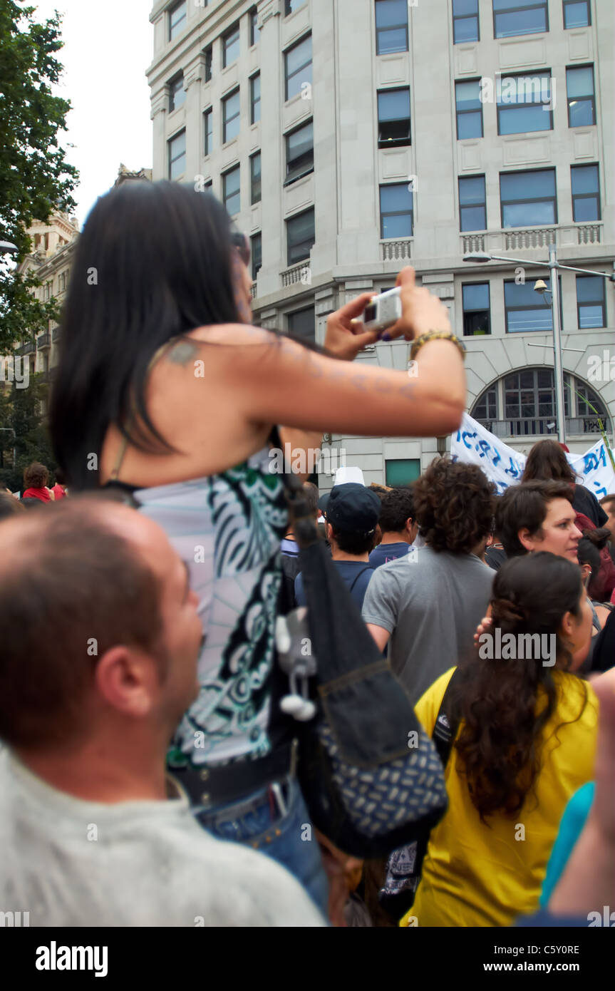 -Spanish Revolution- Demonstration 15M Movement in Barcelona, Spain ...