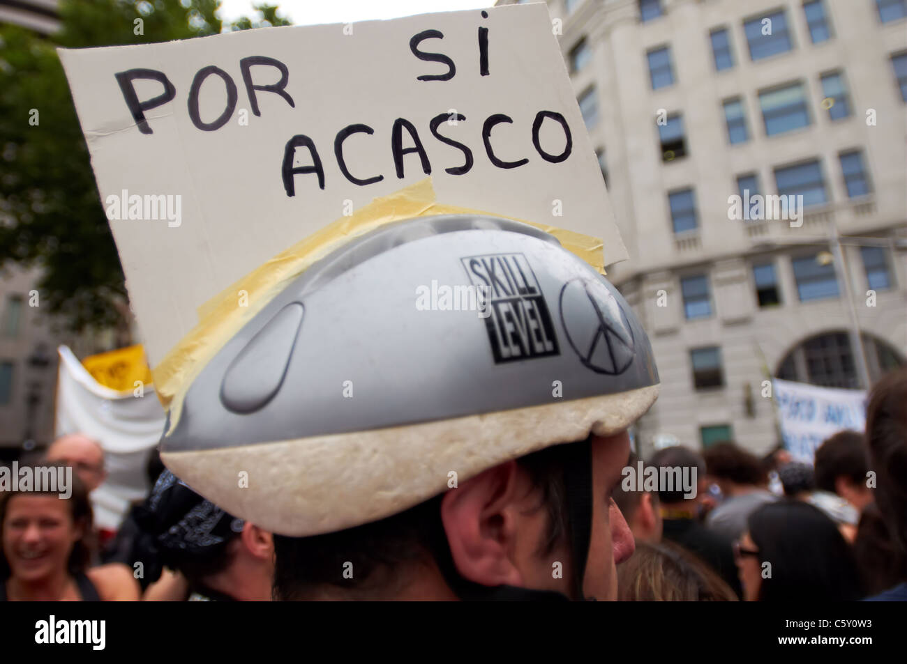 -Spanish Revolution- Demonstration 15M Movement in Barcelona, Spain ...
