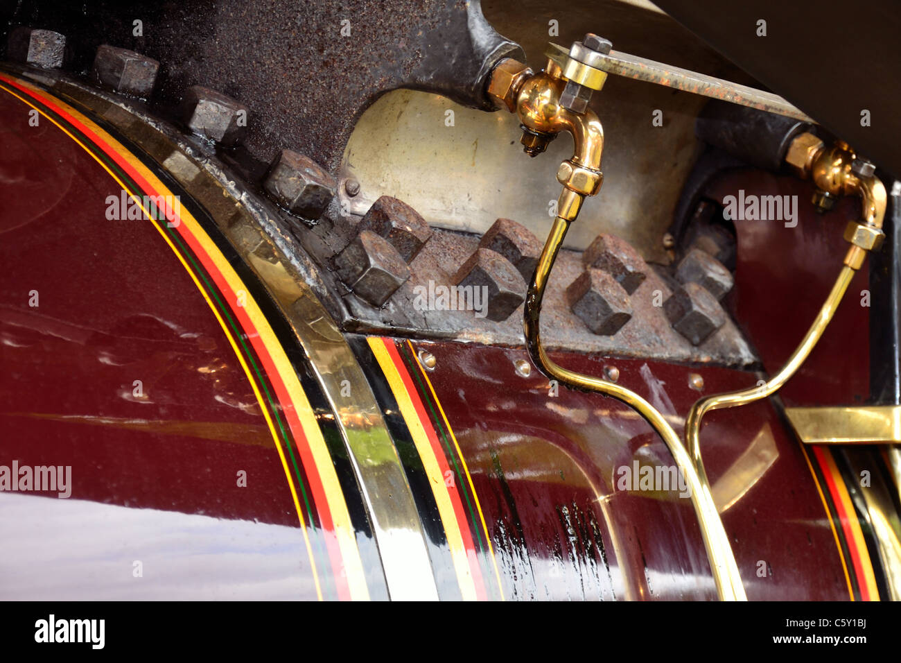 Boiler detail on a Steam traction engine Stock Photo - Alamy