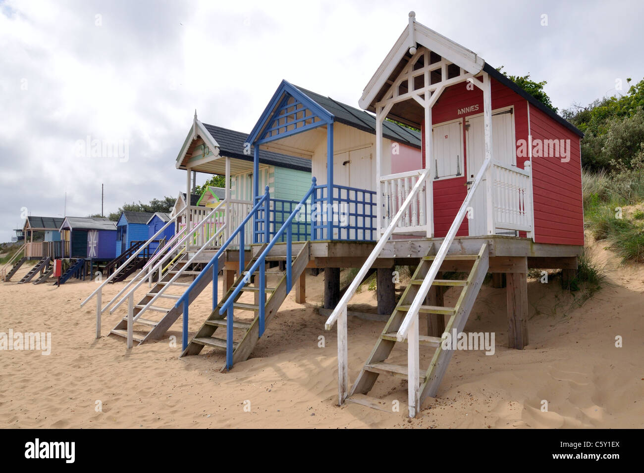 Traditional Beach Huts Stock Photo - Alamy
