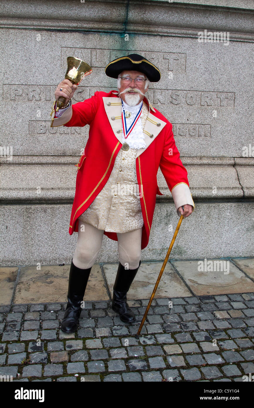 Town Crier Don Evans (MR), announcement, man, message, people ...