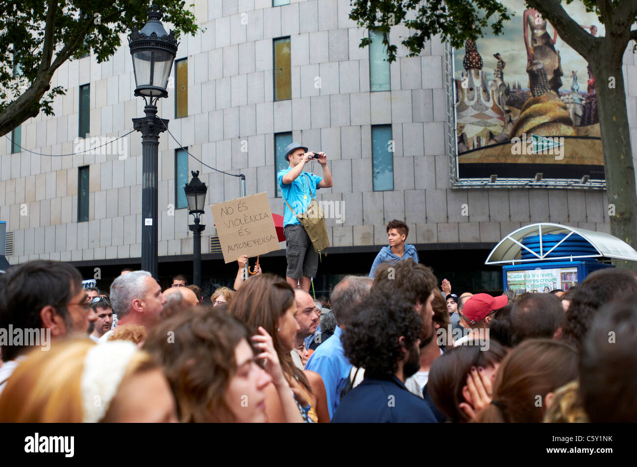 -Spanish Revolution- Demonstration 15M Movement in Barcelona, Spain ...