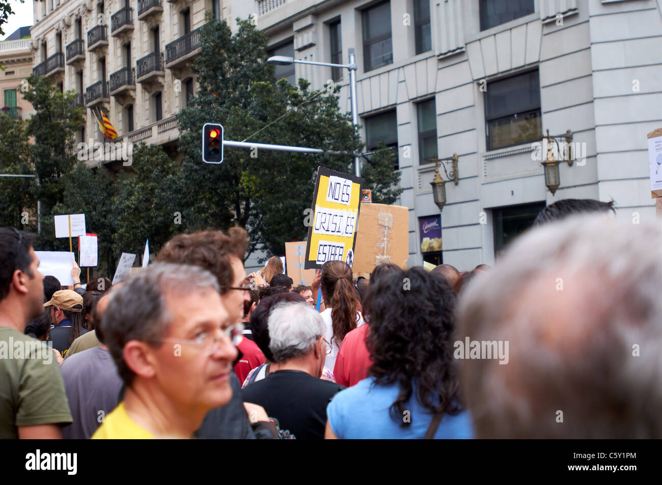 -Spanish Revolution- Demonstration 15M Movement in Barcelona, Spain ...