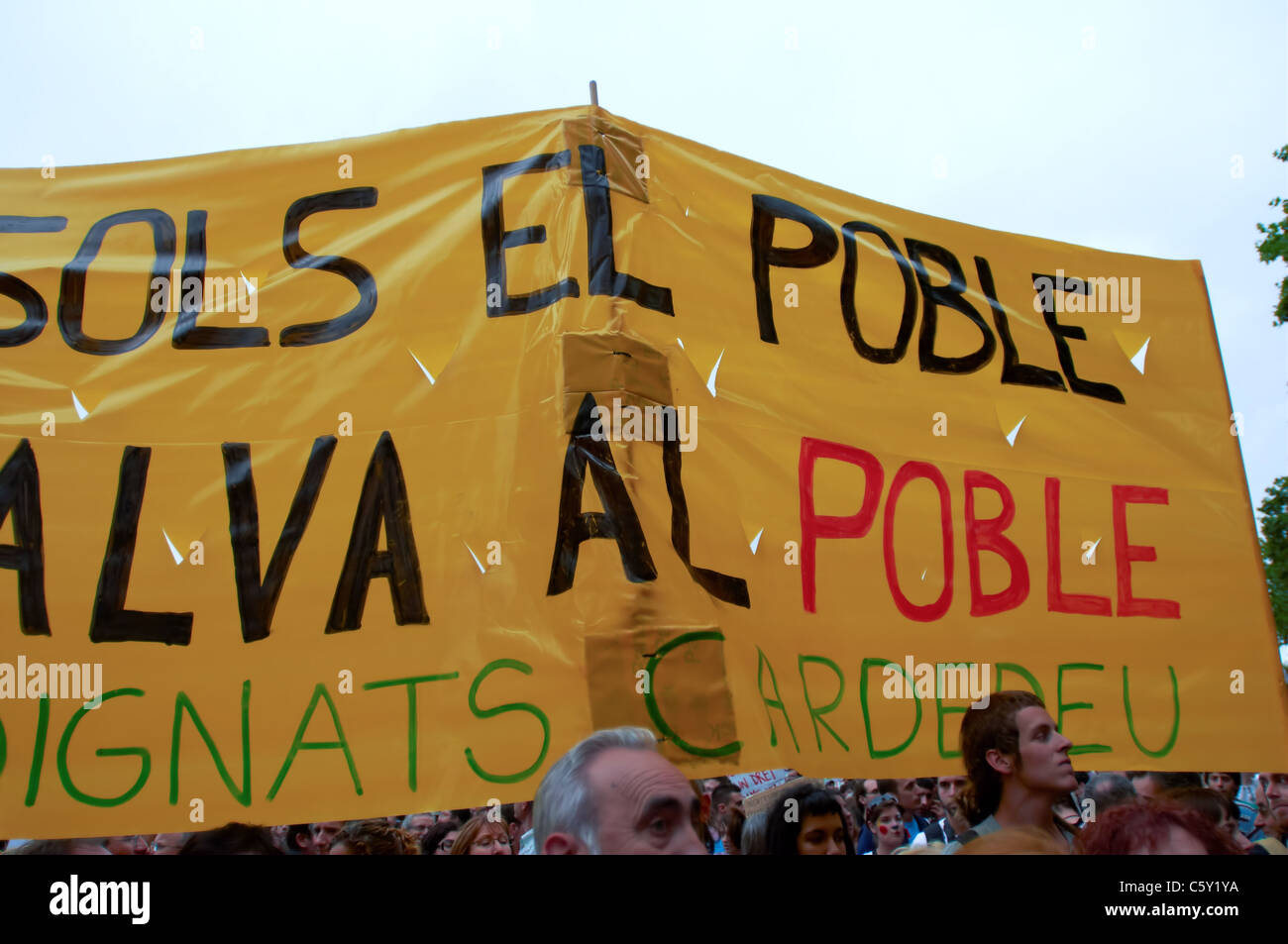 -Spanish Revolution- Demonstration 15M Movement in Barcelona, Spain ...