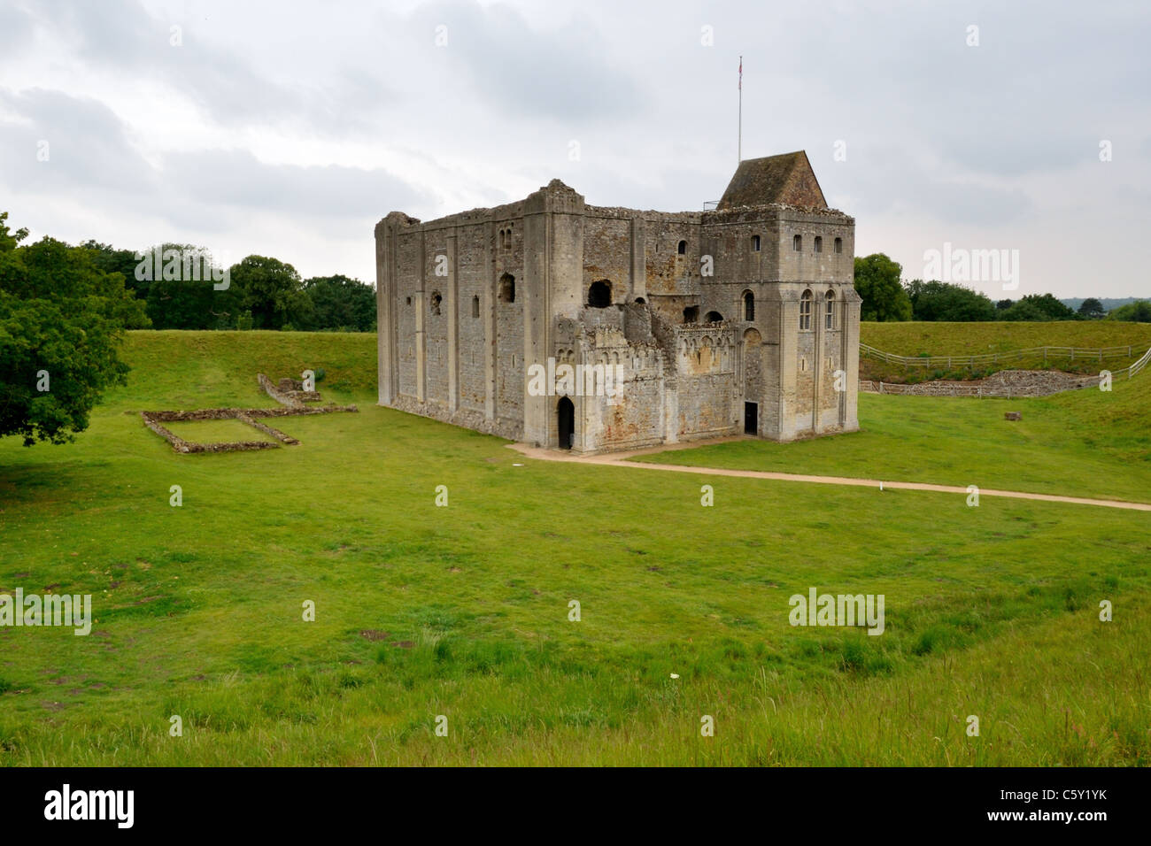 Castle Rising Castle - The Keep Stock Photo - Alamy