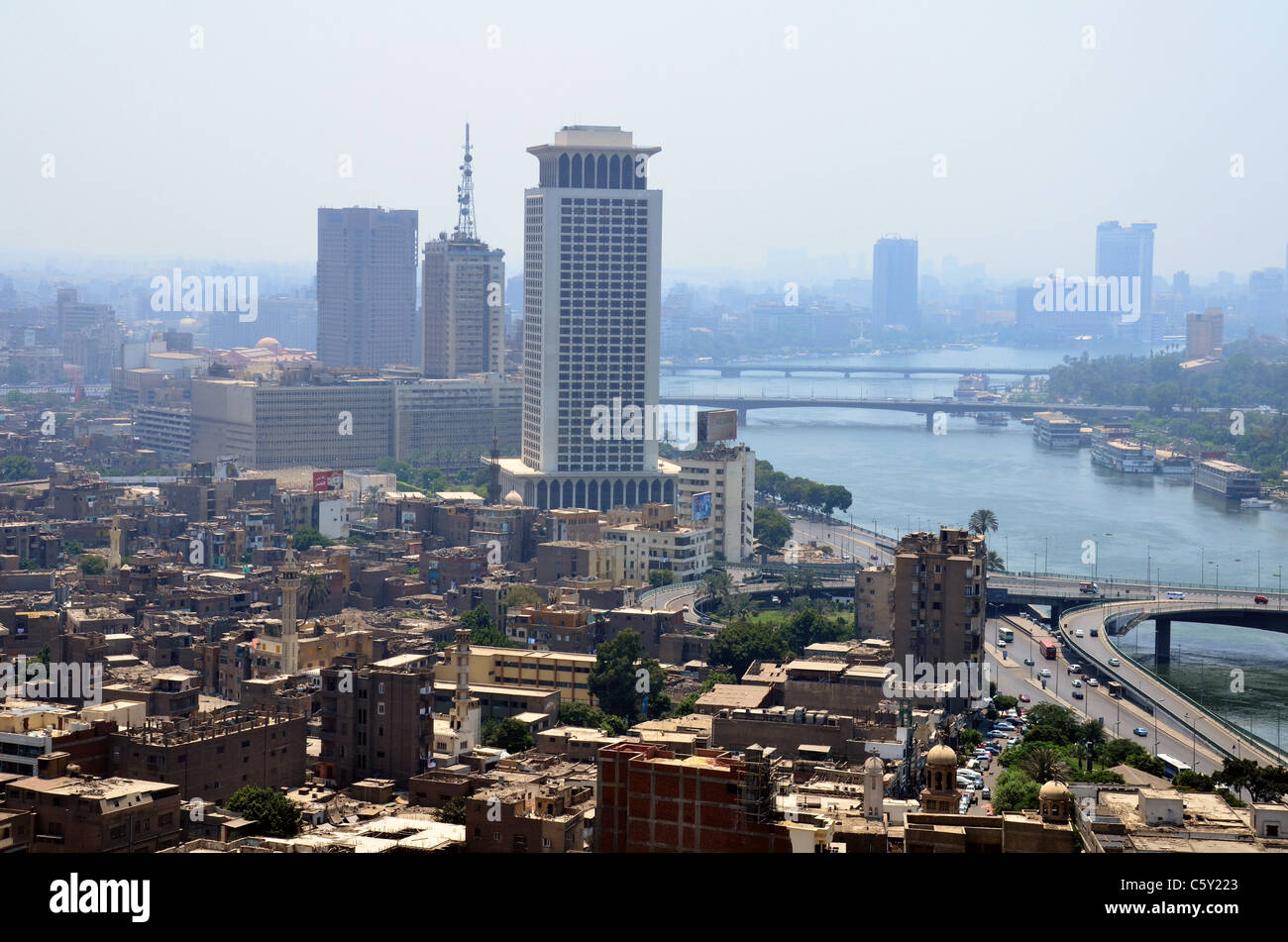 The Nile River as it flows through Egypt's capital Cairo - the world's ...
