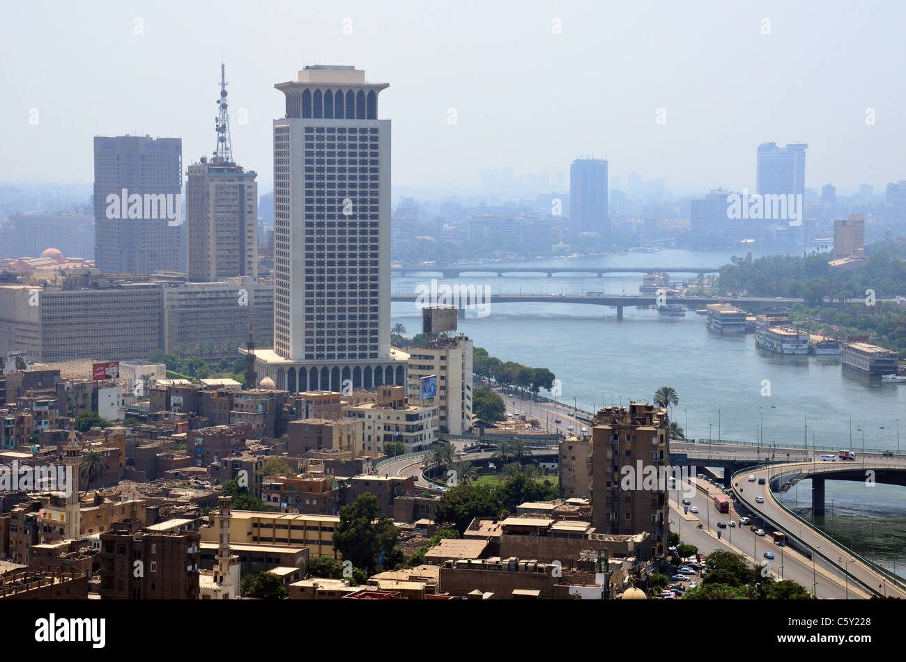 The Nile River as it flows through Egypt's capital Cairo - the world's ...