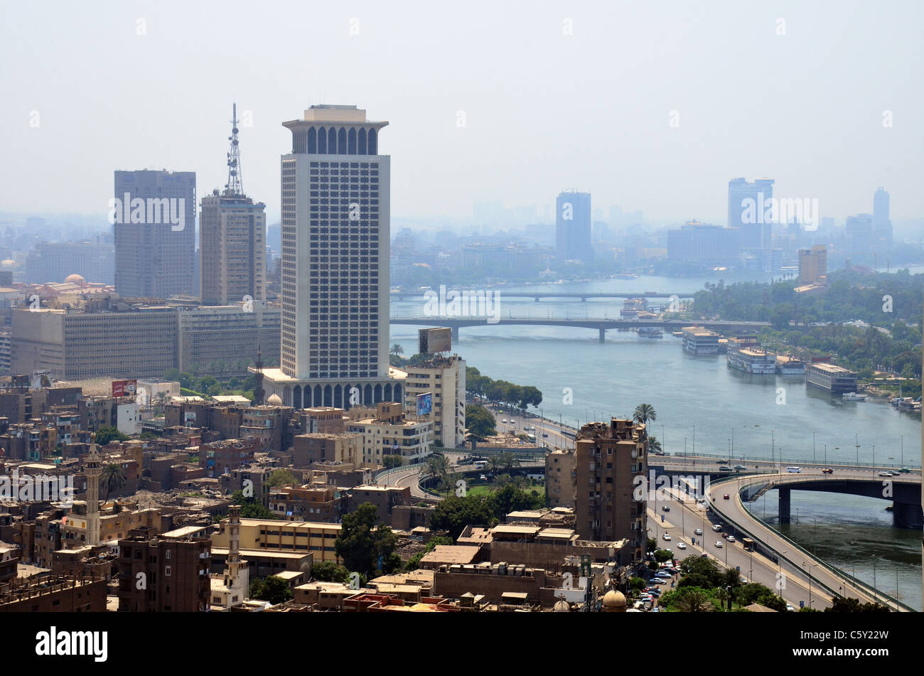 The Nile River as it flows through Egypt's capital Cairo - the world's ...