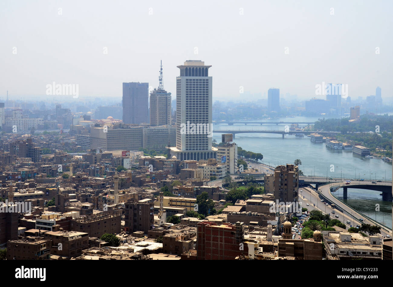 The Nile River as it flows through Egypt's capital Cairo - the world's ...