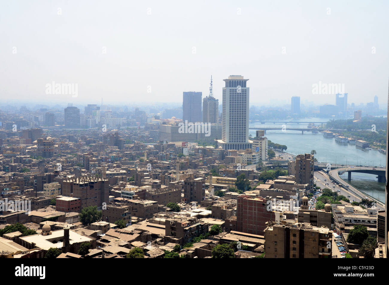 The Nile River as it flows through Egypt's capital Cairo - the world's ...