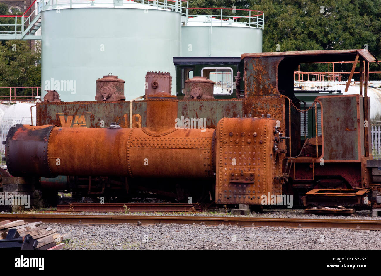 Rusty steam engines Stock Photo - Alamy