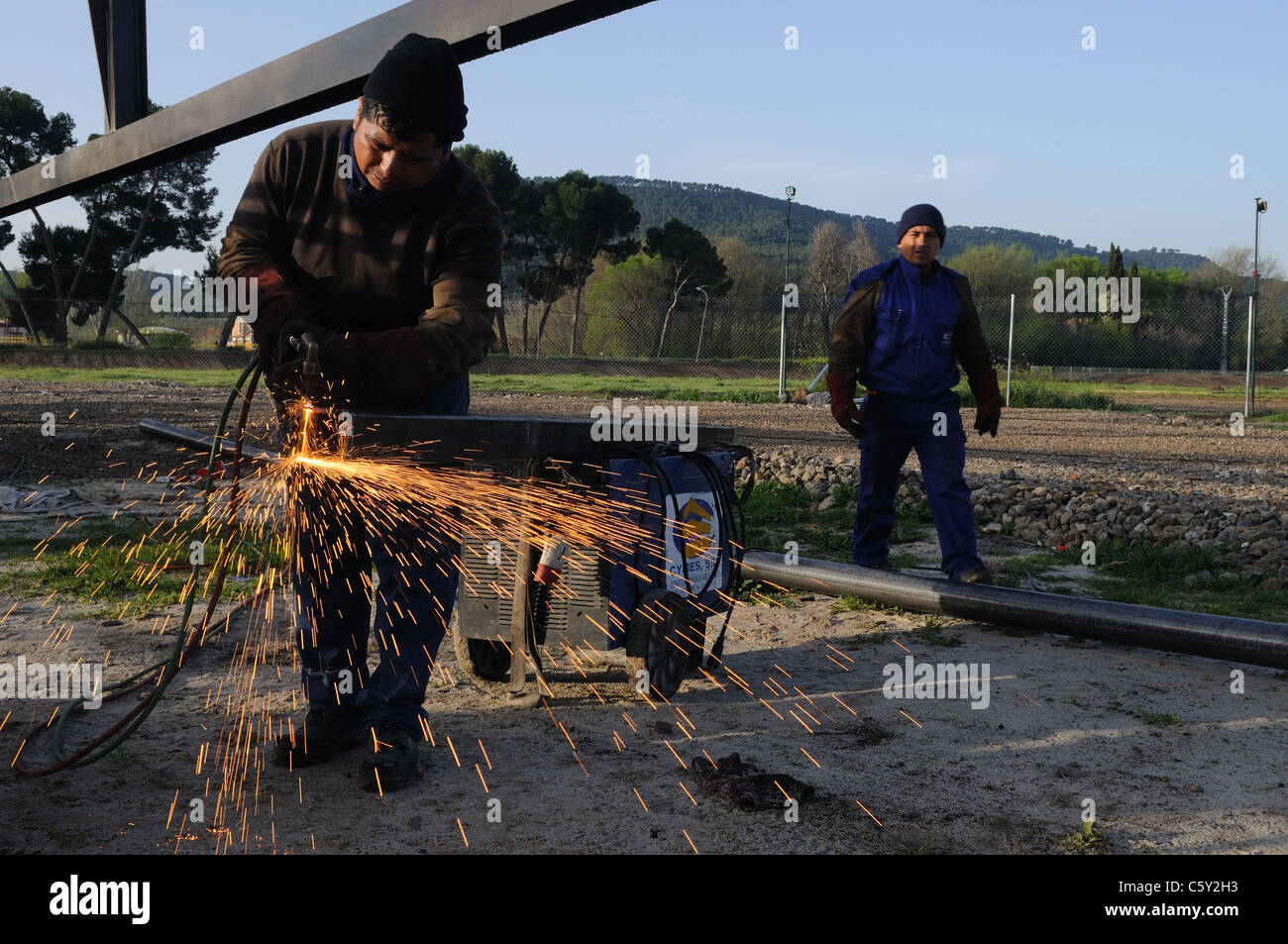 Welding . Construction of the Museum " House of Griffins " Roman city ...