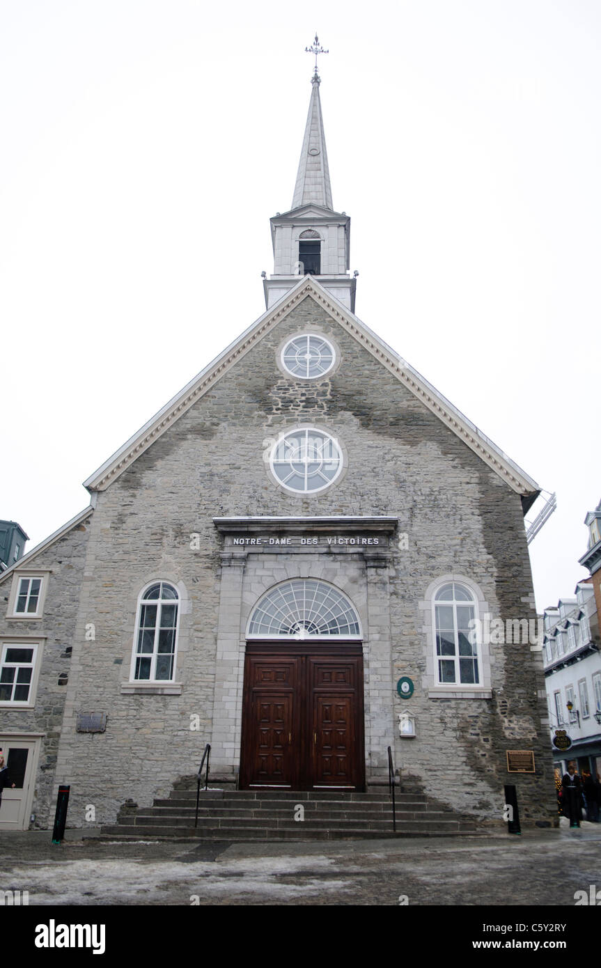 QUEBEC CITY, Canada — Eglise Notre-Dame-des-Victoires is a small Roman ...