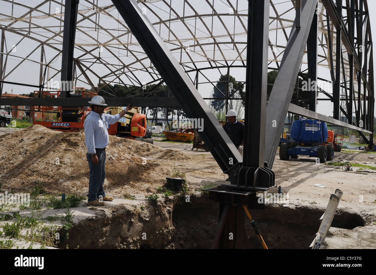 Moving the structure.Construction of the Museum " House of Griffins ...