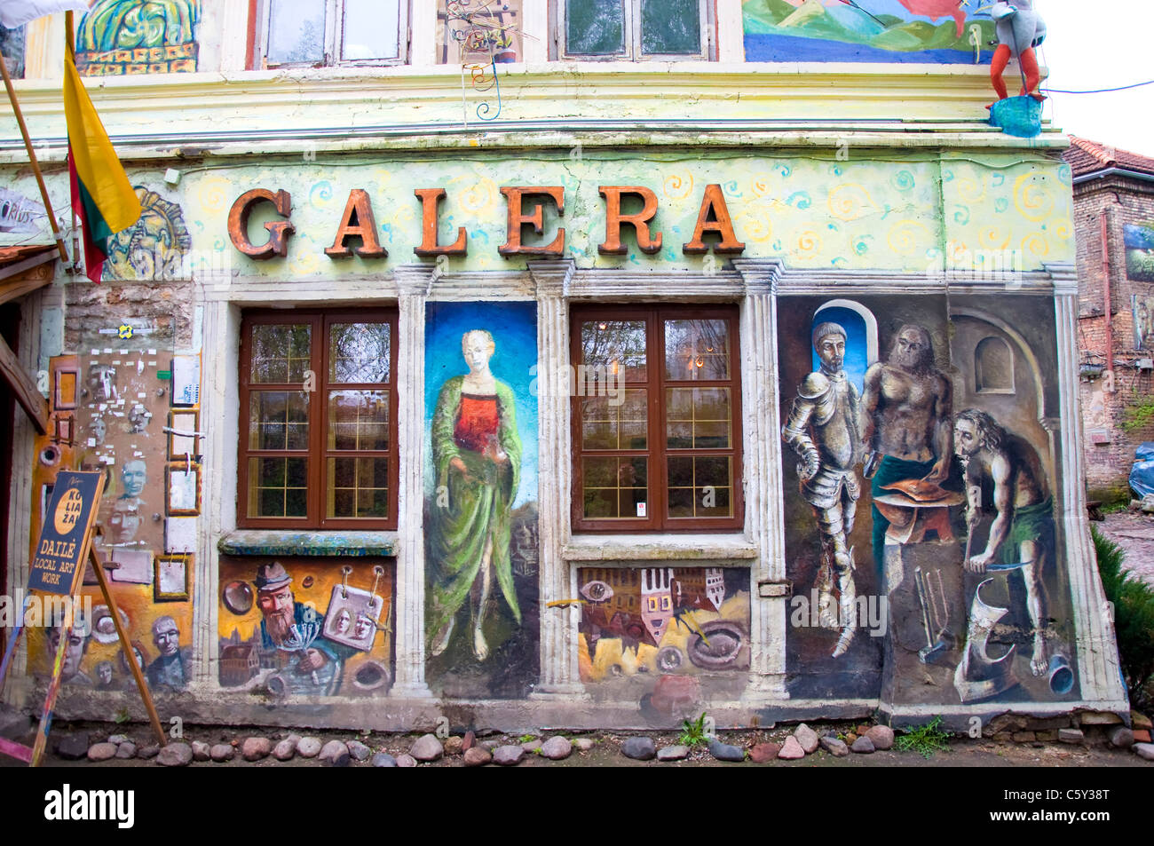 Art Gallery, Uzupis, Vilnius, Lithuania Stock Photo - Alamy