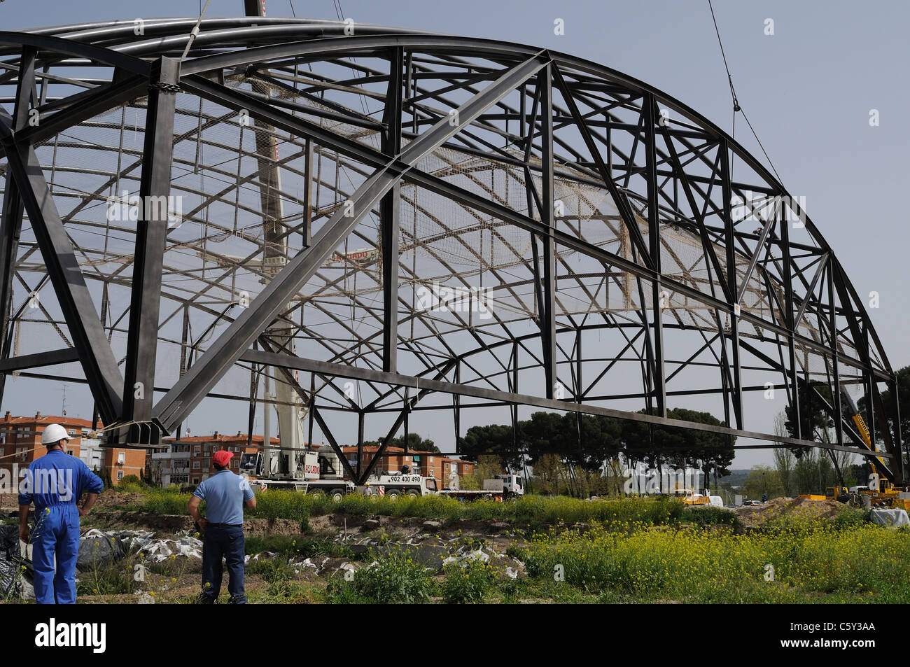 Moving the structure.Construction of the Museum " House of Griffins ...