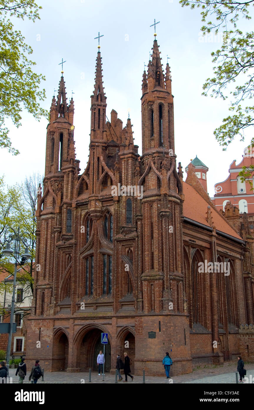St Anne's Church, Vilnius, Lithuania Stock Photo - Alamy