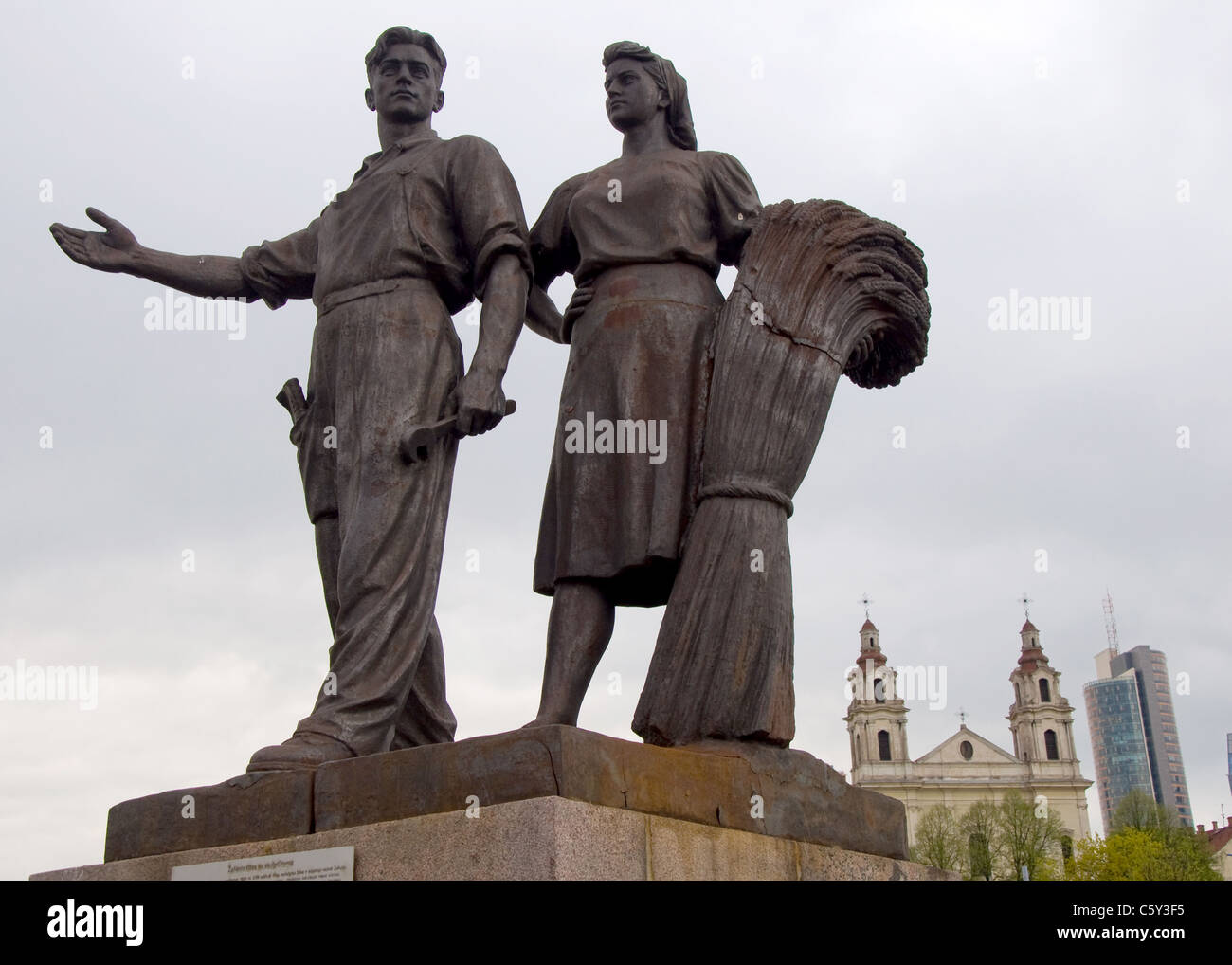 Soviet Statues on the Green Bridge, Vilnius, Lithuania Stock Photo - Alamy