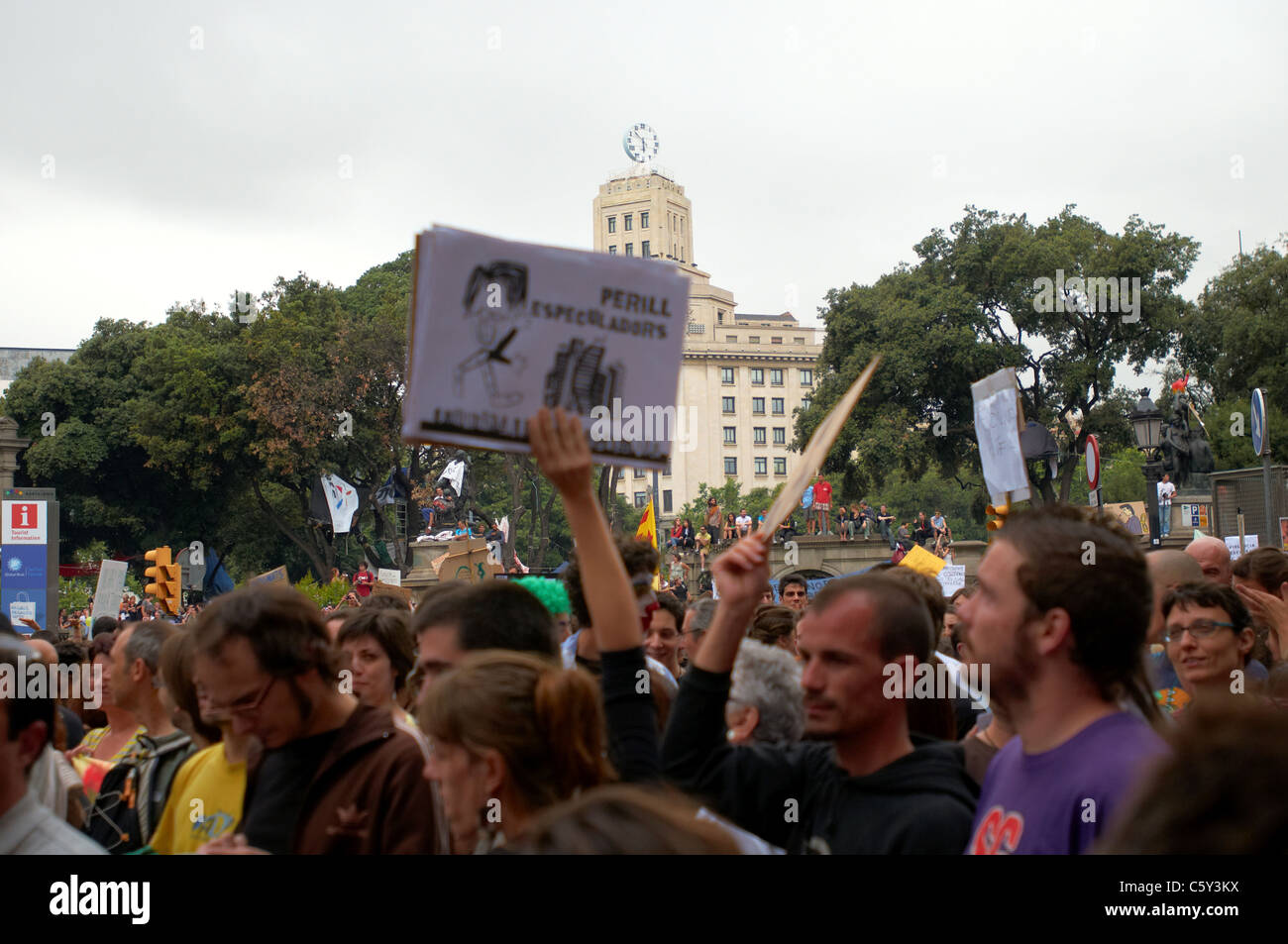 -Spanish Revolution- Demonstration 15M Movement in Barcelona, Spain ...