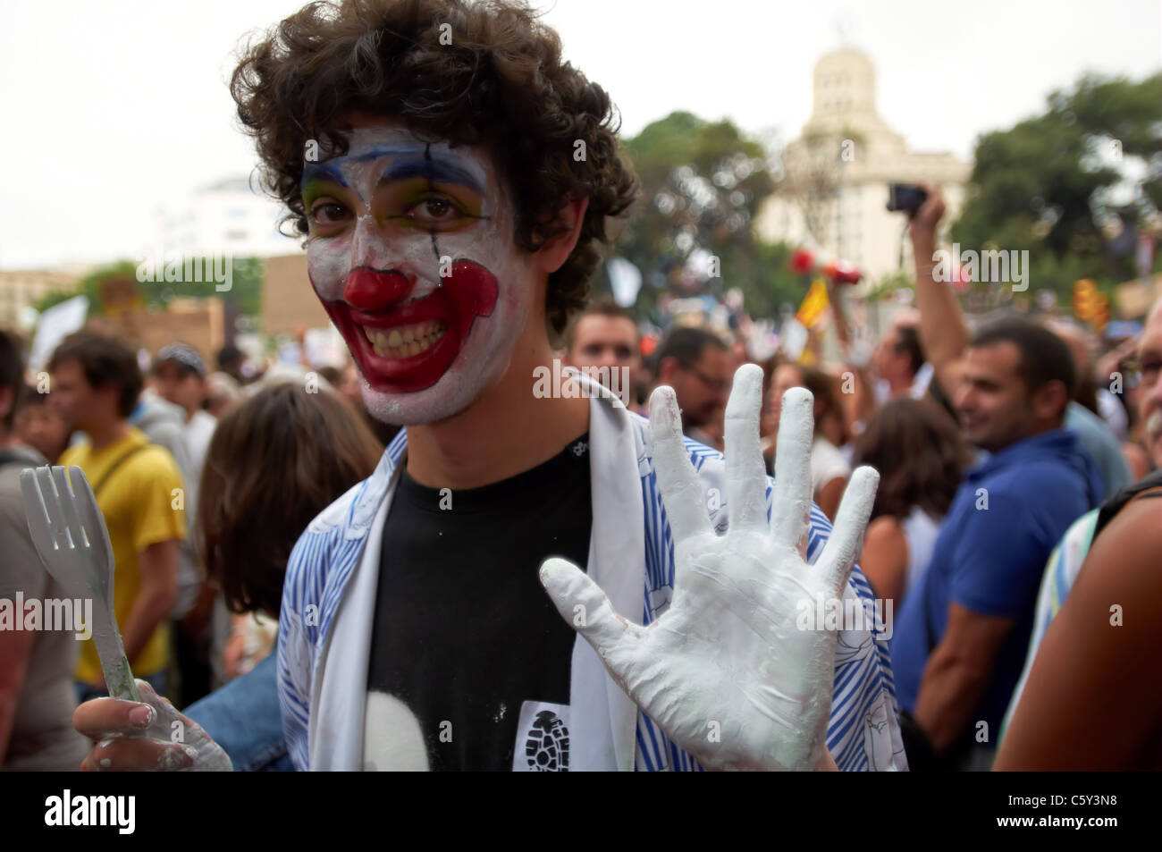 -Spanish Revolution- Demonstration 15M Movement in Barcelona, Spain ...