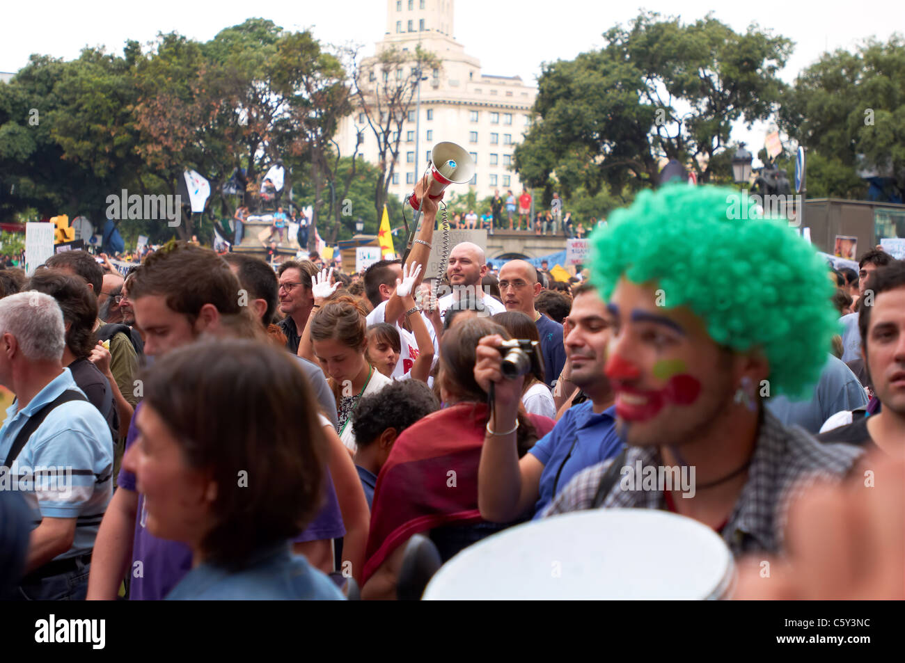 -Spanish Revolution- Demonstration 15M Movement in Barcelona, Spain ...
