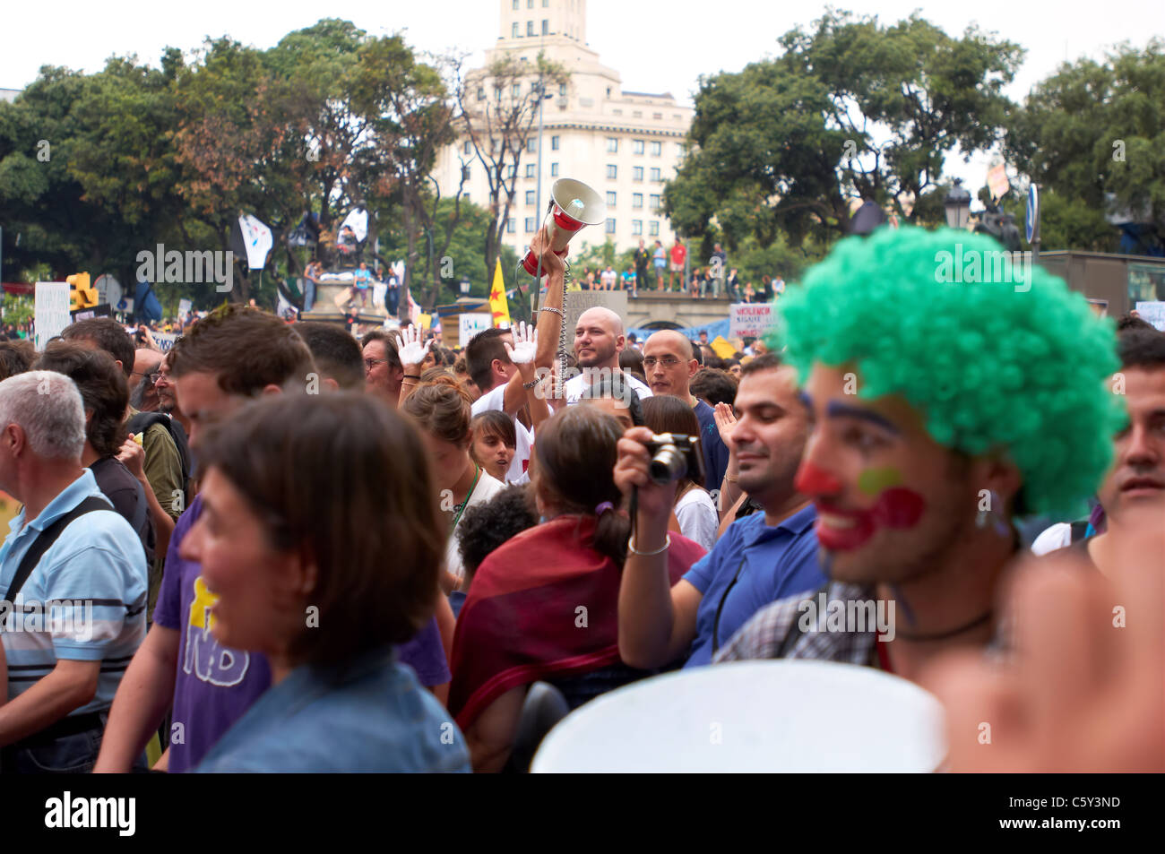 -Spanish Revolution- Demonstration 15M Movement in Barcelona, Spain ...