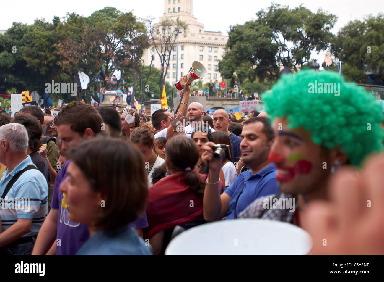 -Spanish Revolution- Demonstration 15M Movement in Barcelona, Spain ...