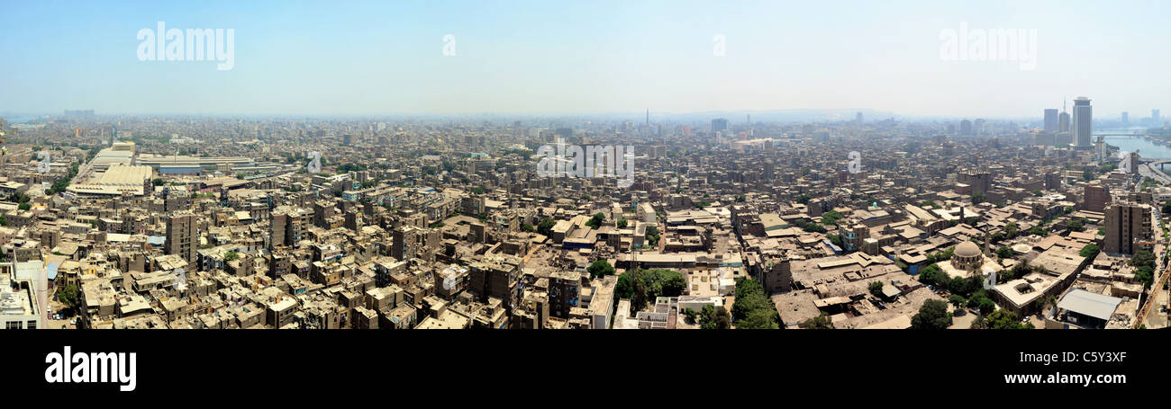 A panorama of Egypt's capital Cairo - and the Nile River the world's ...