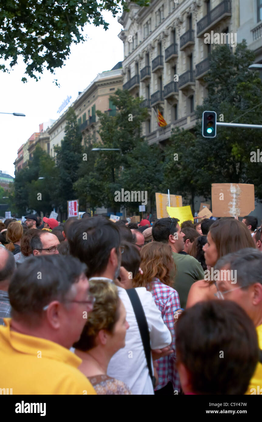 -Spanish Revolution- Demonstration 15M Movement in Barcelona, Spain ...