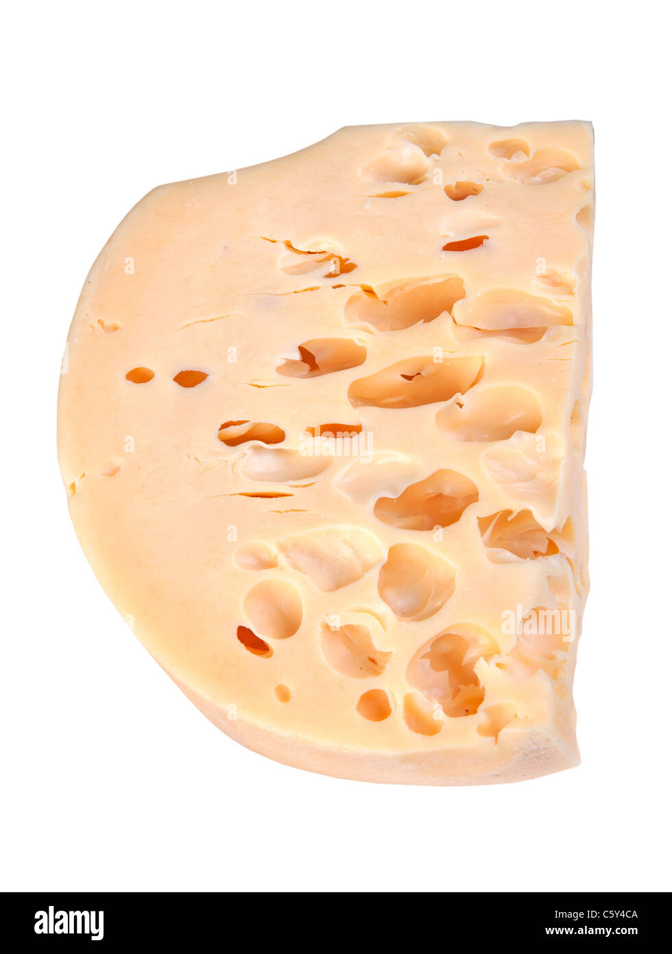 Cheese slice with clipping path isolated on white Stock Photo - Alamy