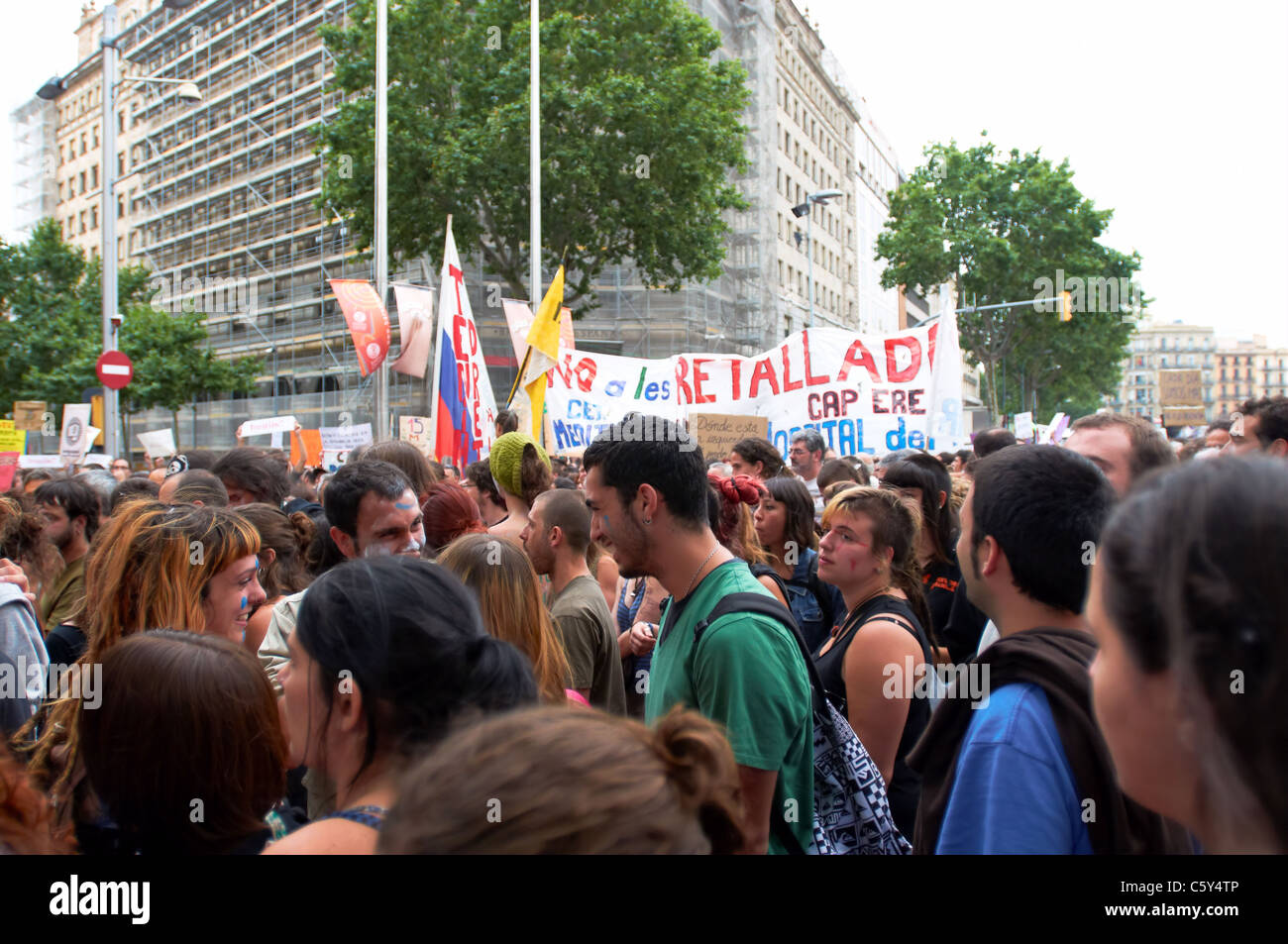 -Spanish Revolution- Demonstration 15M Movement in Barcelona, Spain ...