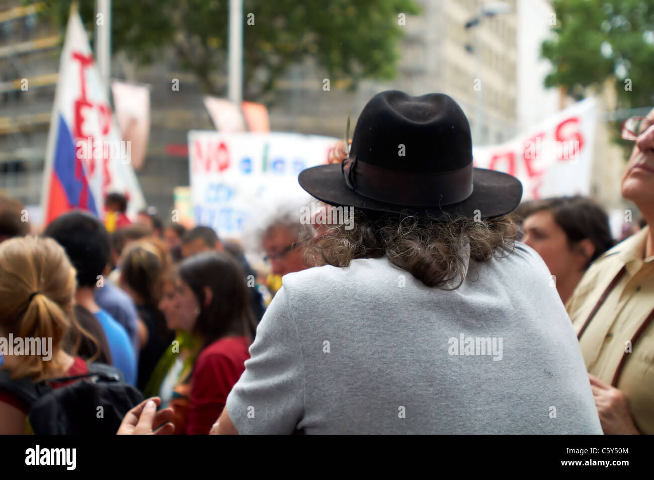 -Spanish Revolution- Demonstration 15M Movement in Barcelona, Spain ...