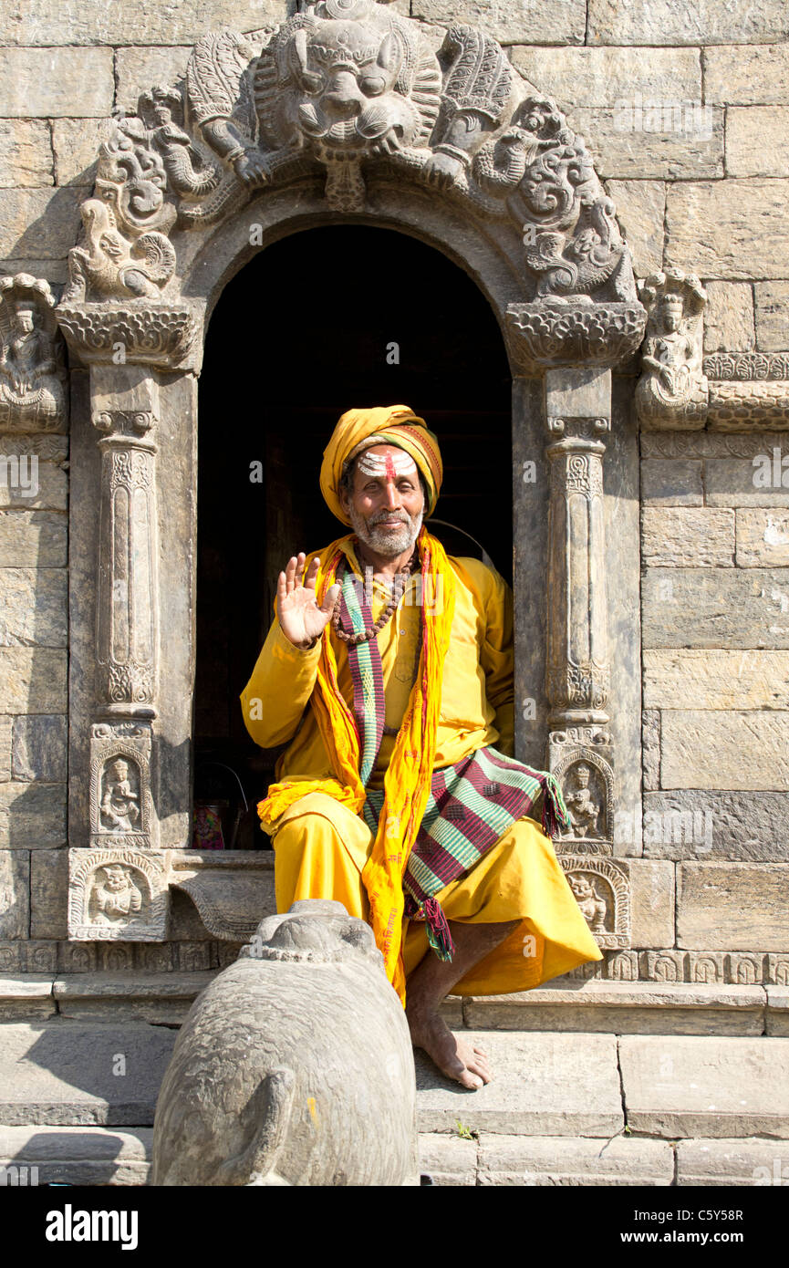 Holy man in Pashupatinat, Kathmandu, Nepal Stock Photo - Alamy