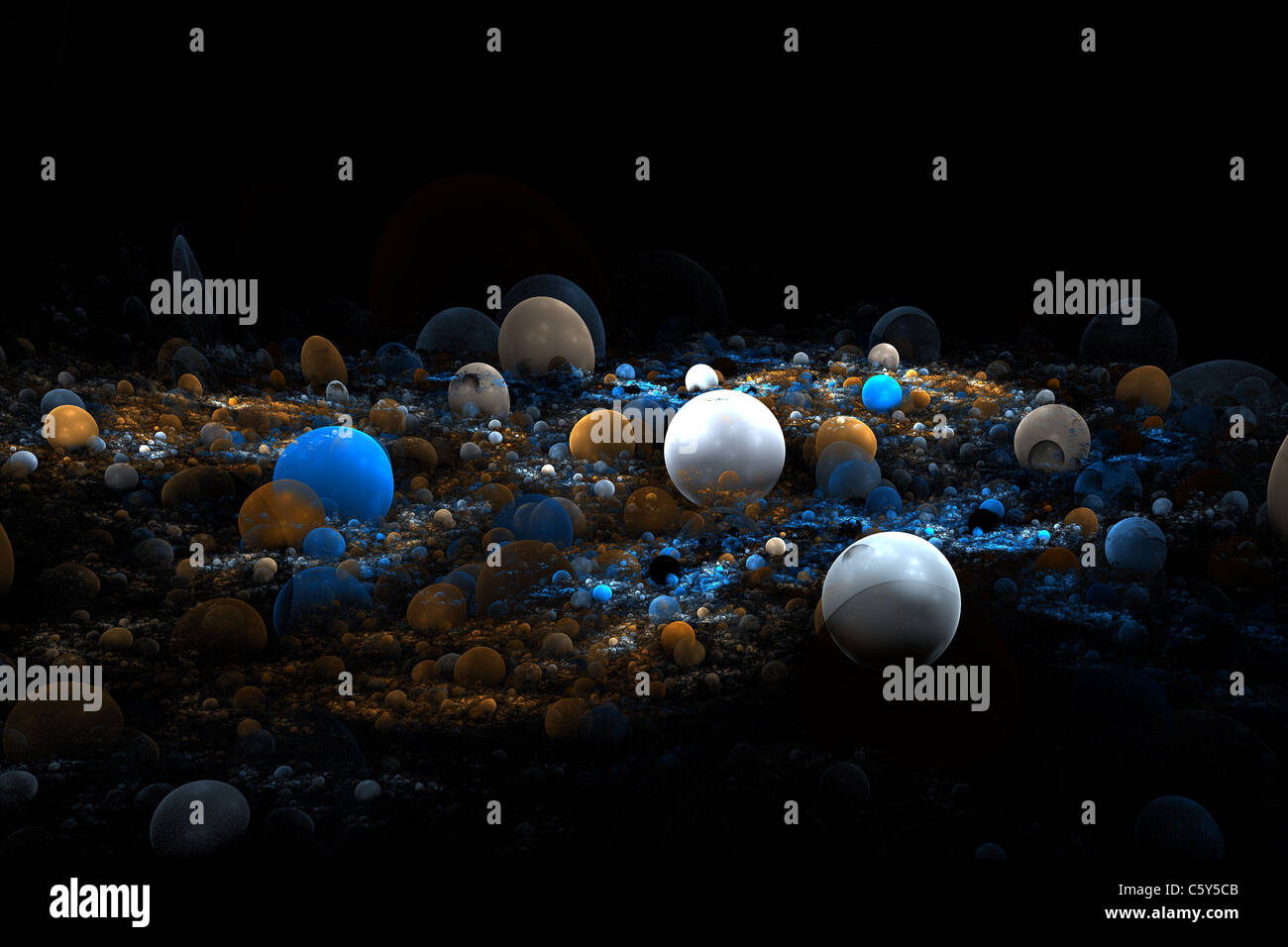 Abstract 3D a background from multi-colored full-spheres of the various ...