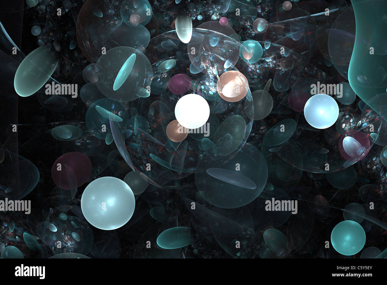 Abstract 3D a background from multi-colored full-spheres of the various ...