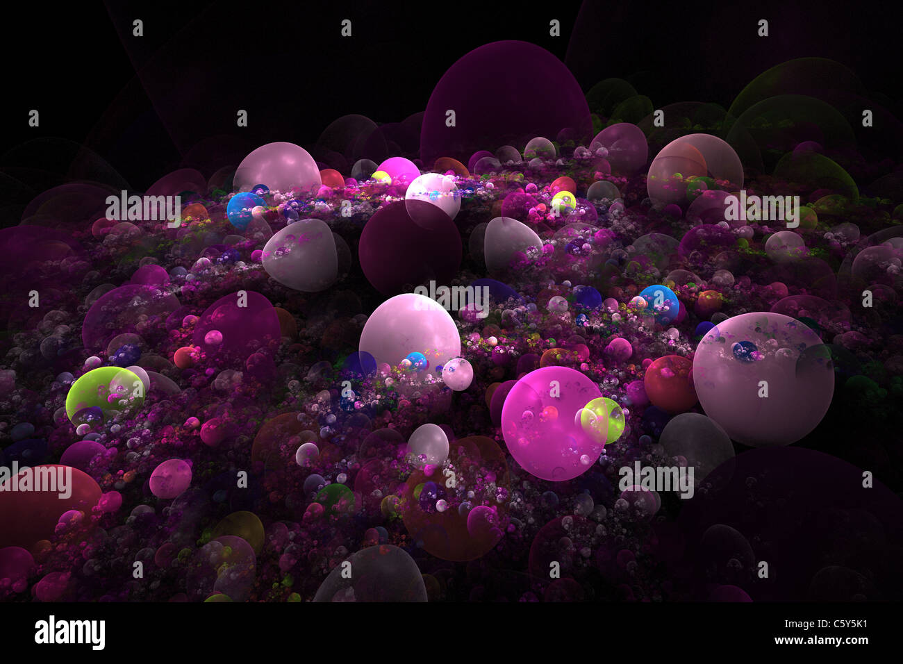 Abstract 3D a background from multi-colored full-spheres of the various ...