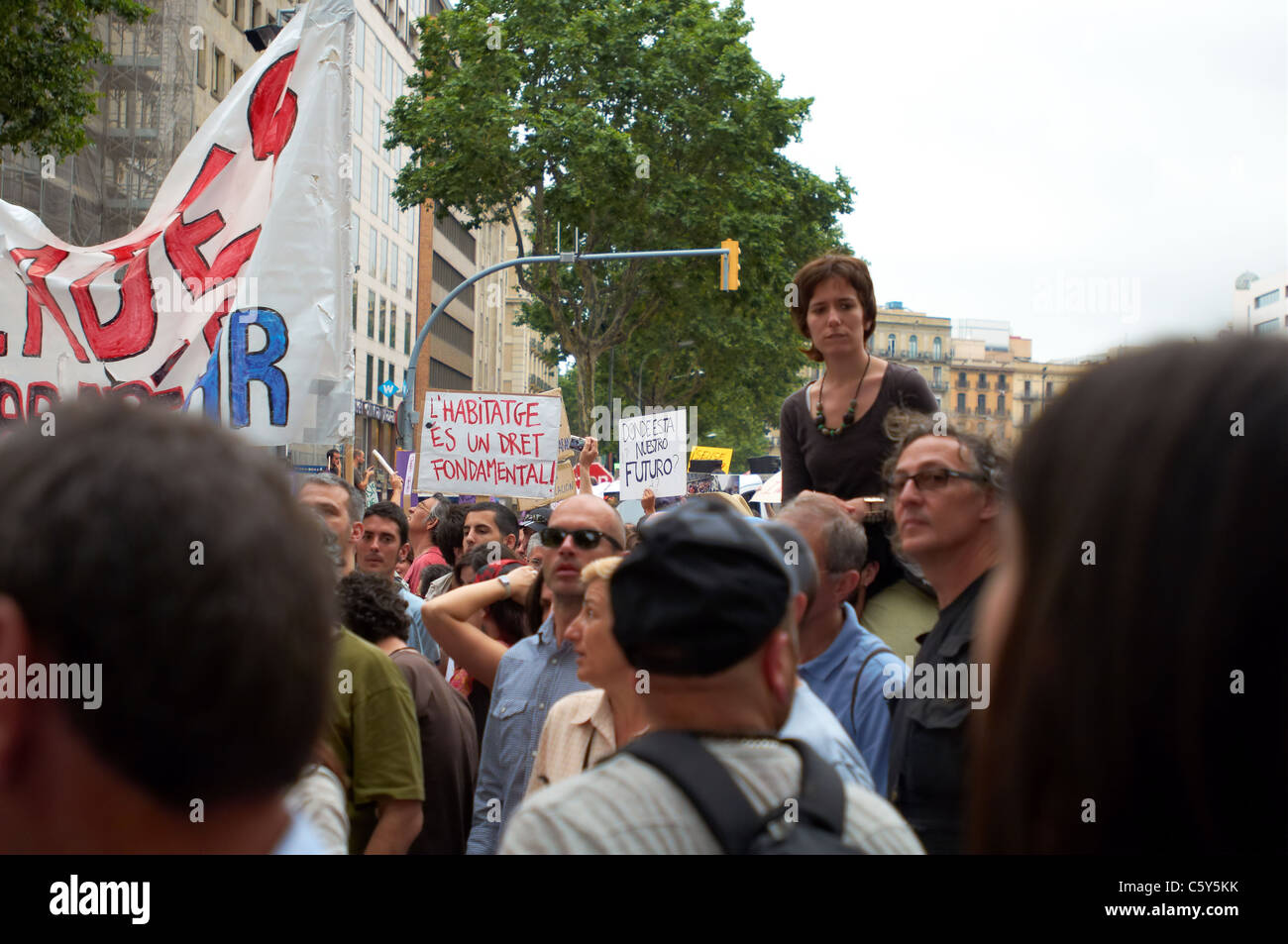 -Spanish Revolution- Demonstration 15M Movement in Barcelona, Spain ...
