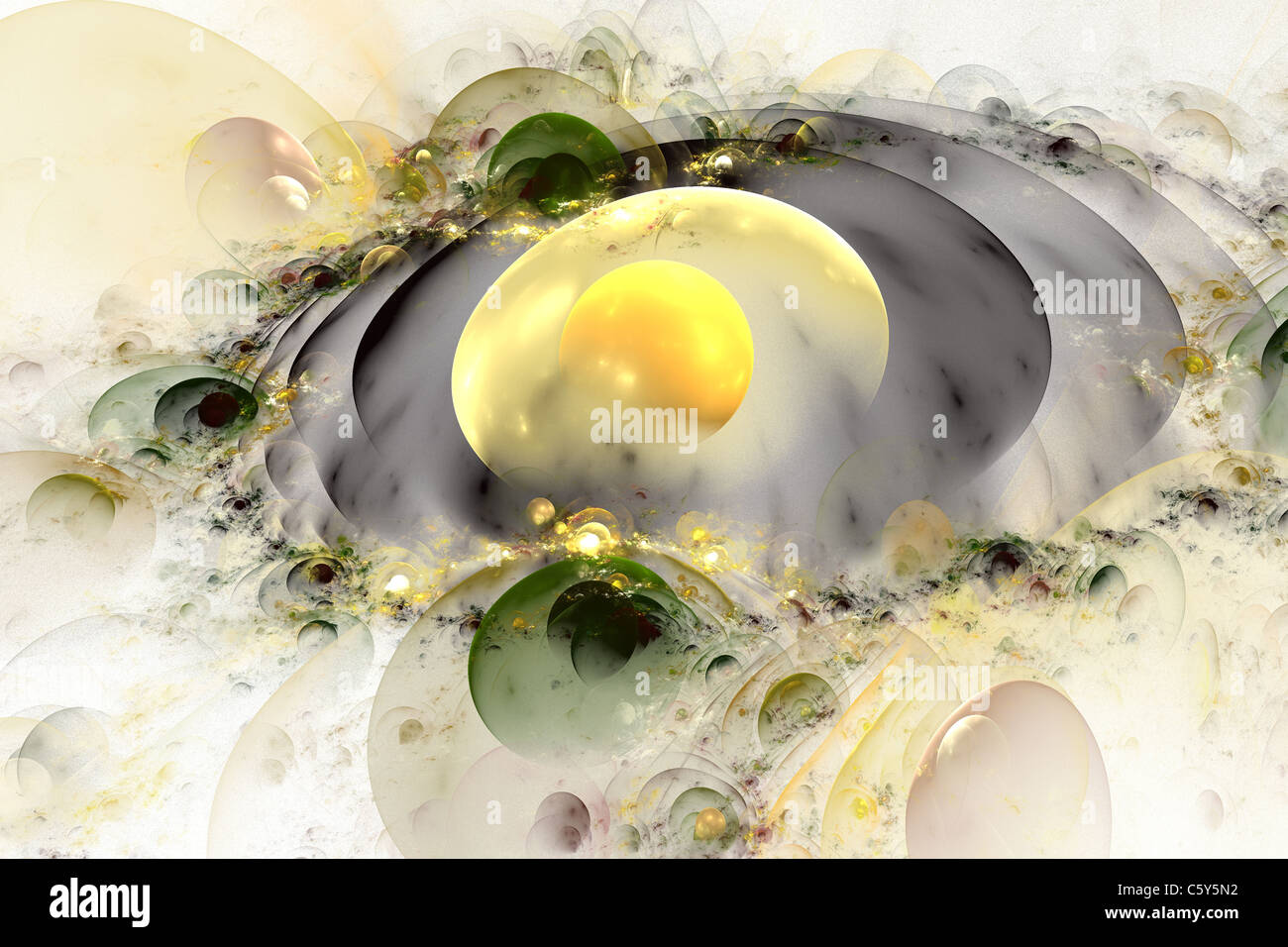 Abstract 3D a background from multi-colored full-spheres of the various ...