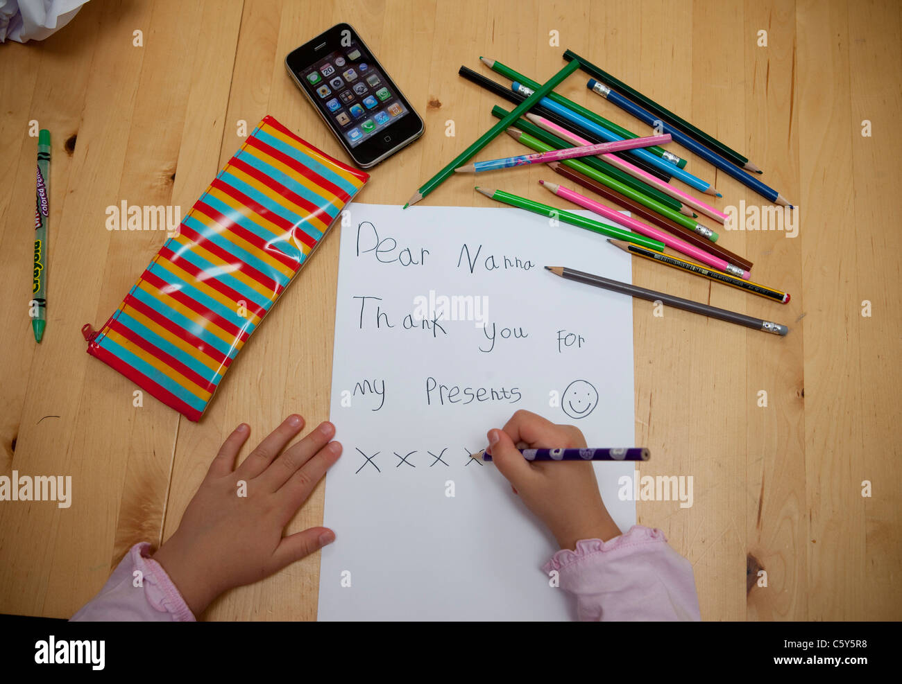 Child Write Letter High Resolution Stock Photography and Images - Alamy